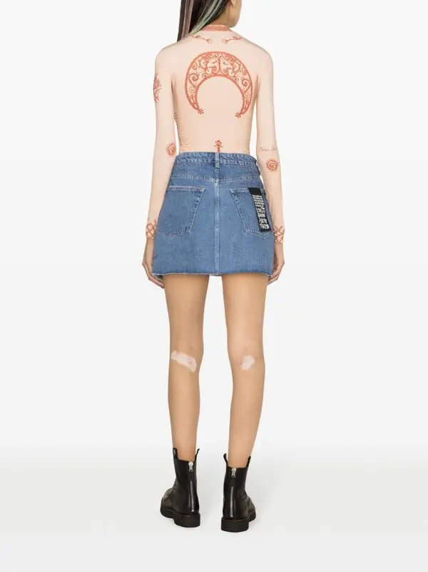 Ksubi Asymmetric Denim Miniskirt - Blue