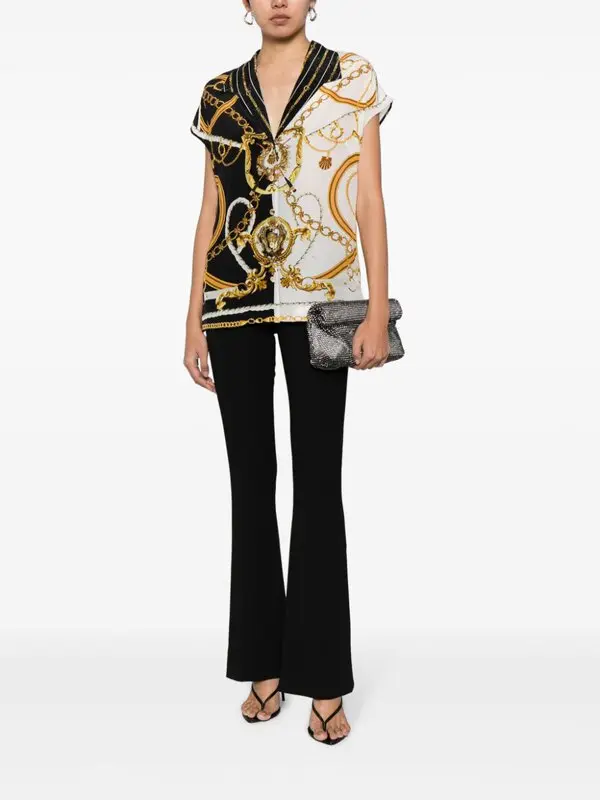 Camilla Baroque-pattern Silk Shirt
