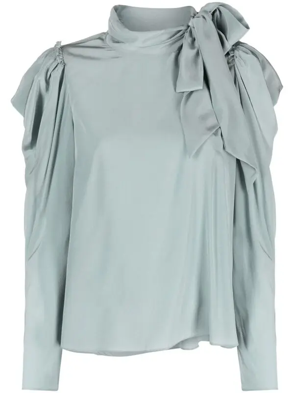 Ulla Johnson Gathered Tie-neck Blouse