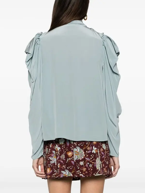 Ulla Johnson Gathered Tie-neck Blouse