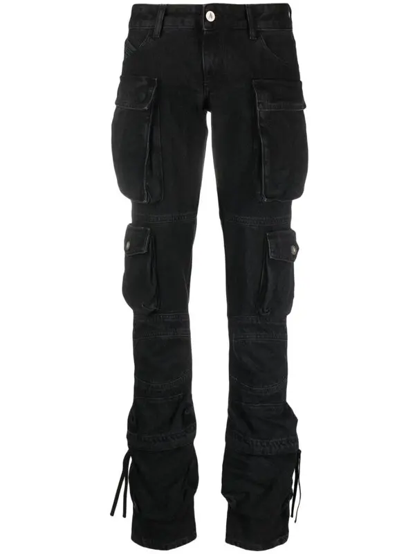 Attico Essie Cargo Jeans - Black