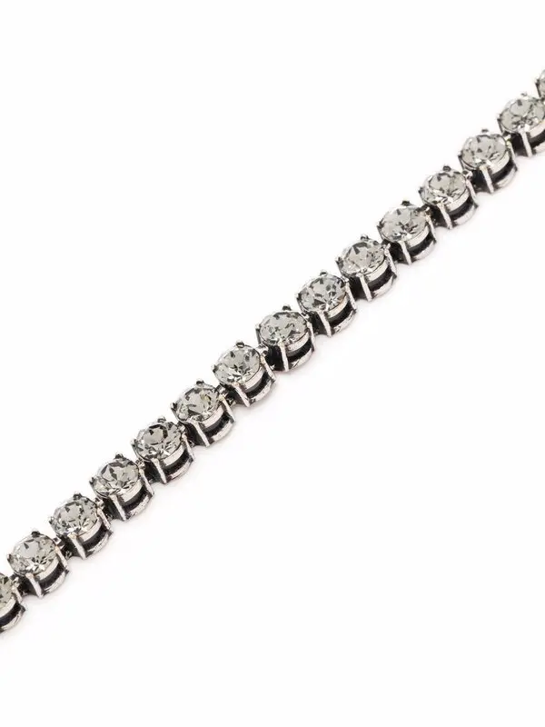 Amina Muaddi Tennis Crystal-embellished Anklet