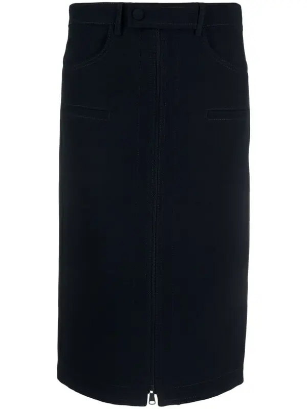 N°21 Zip-up Midi Pencil Skirt
