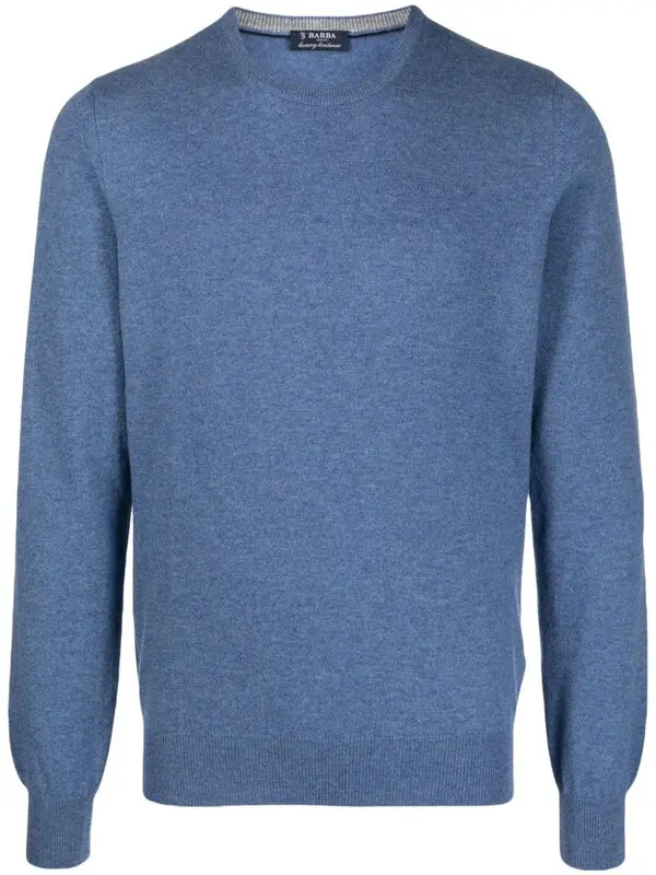BARBA NAPOLI Fine-knit Cashmere Jumper - Blue