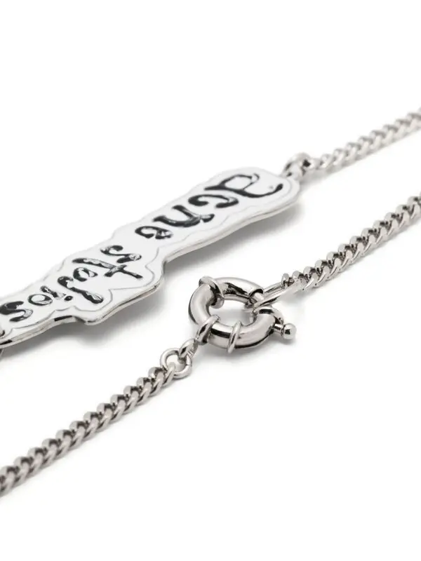 Acne Studios Logo Pendant Chain Necklace