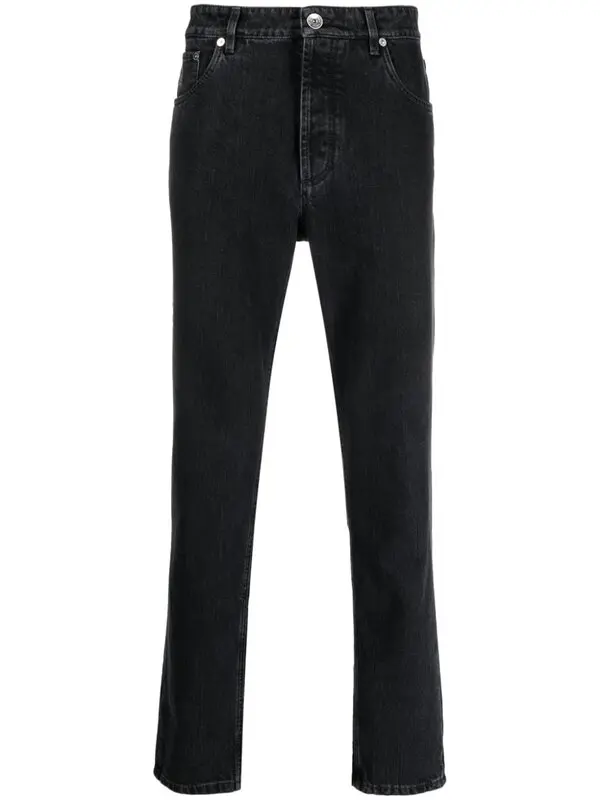 Brunello Cucinelli Straight-leg Cotton Jeans - Black