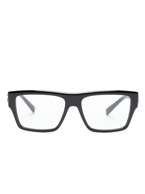 Dolce & Gabbana Logo-Plaque Square-Frame Glasses In Black  display picture 3