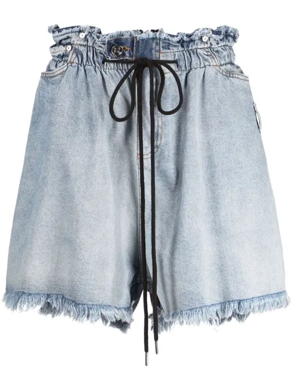 Natasha Zinko Drawstring Denim Shorts