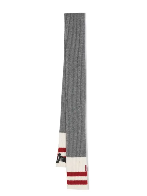 Dsquared2 Stripe-detail Wraparound Scarf - Grey