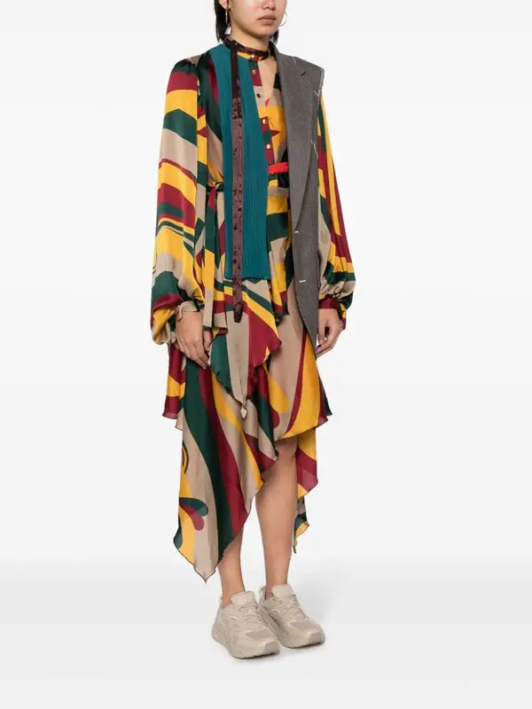 Kolor Layered Panels Midi Dress
