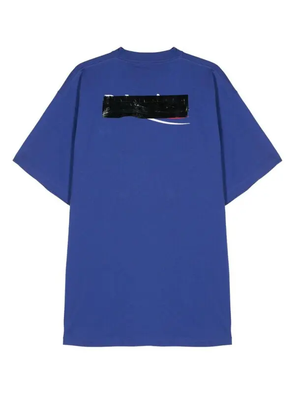 Balenciaga Political Campaign Print T-shirt - Blue