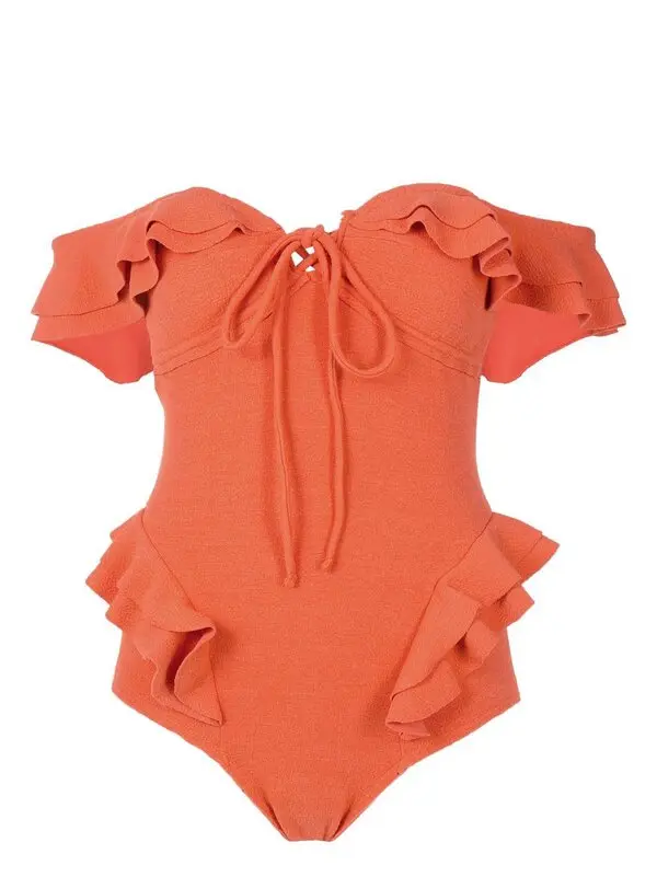 CLUBE BOSSA Lanzo Off-shoulder One-piece - Orange
