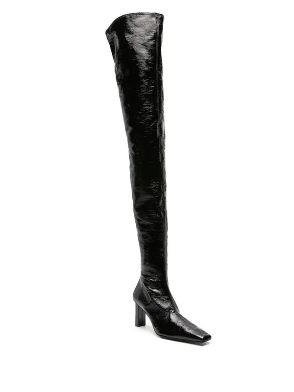 COURREGES 85mm High-shine Thigh-length Boots
