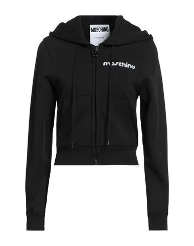 Moschino Cotton French Terry Zip-up Hoodie - Black
