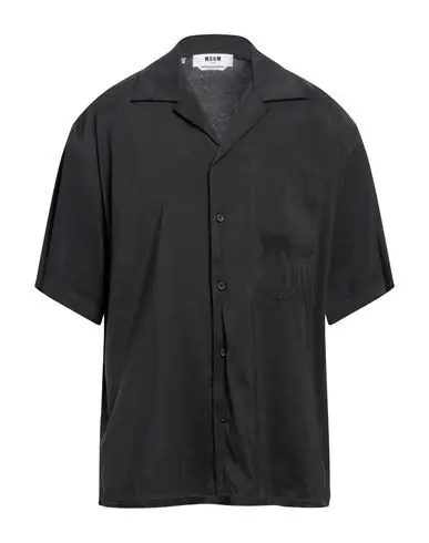 MSGM Shirt Size Viscose, Polyester - Black