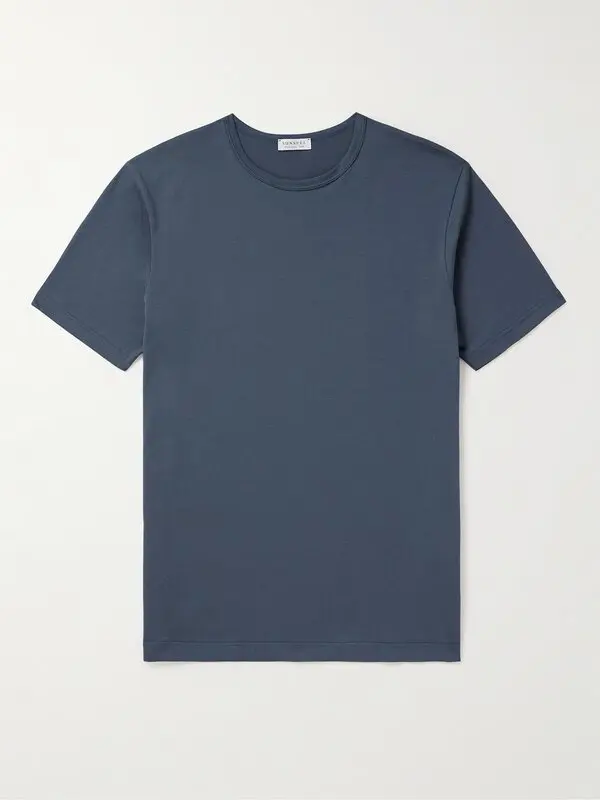 Sunspel Slim-fit Cotton-jersey T-shirt - Blue