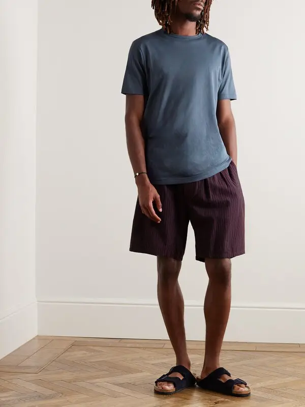 Sunspel Slim-fit Cotton-jersey T-shirt - Blue