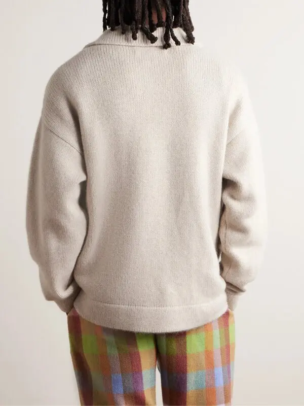 THE ELDER STATESMAN Cashmere Zip-up Sweater