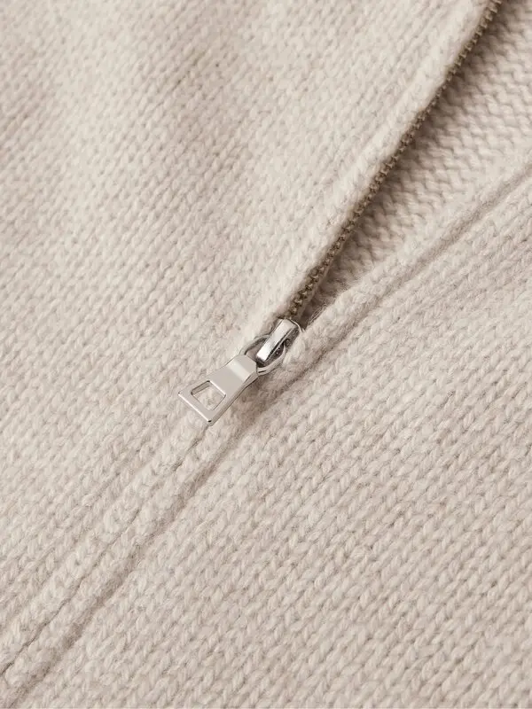 THE ELDER STATESMAN Cashmere Zip-up Sweater