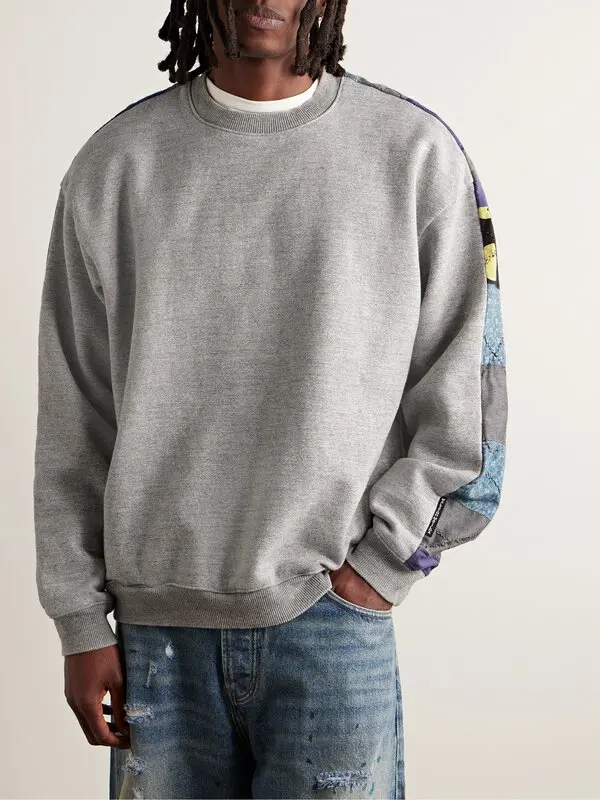 Kapital Patchwork Cotton-blend Jersey Sweatshirt