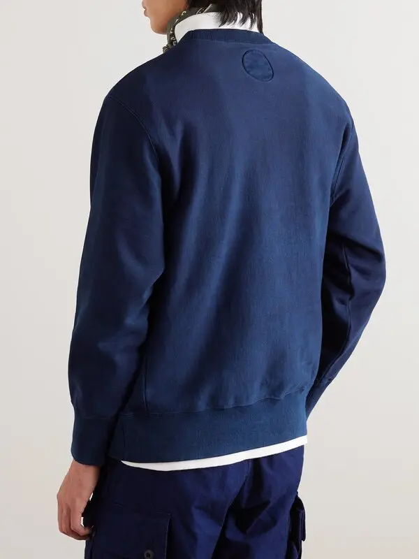 Blue Blue Japan Indigo-dyed Cotton-jersey Sweatshirt