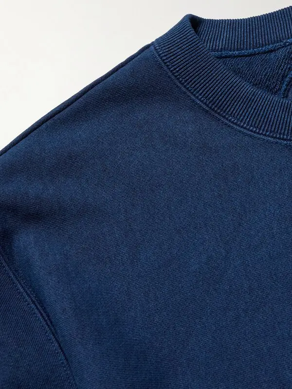 Blue Blue Japan Indigo-dyed Cotton-jersey Sweatshirt