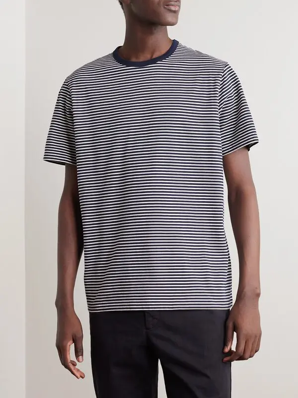 Mr P. Striped Cotton-jersey T-shirt