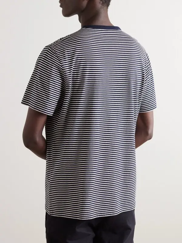 Mr P. Striped Cotton-jersey T-shirt