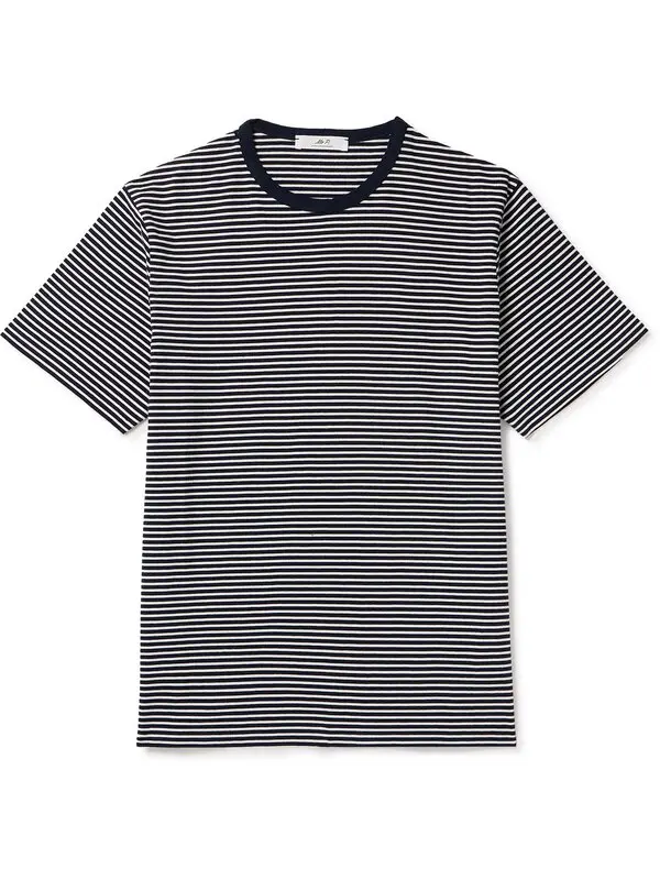 Mr P. Striped Cotton-jersey T-shirt