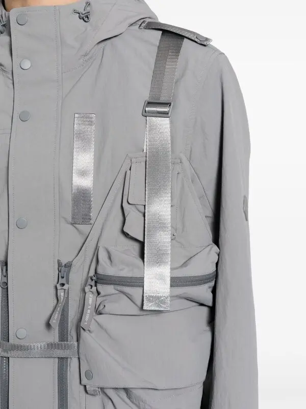SPOONYARD Detachable-panel Hooded Jacket - Grey