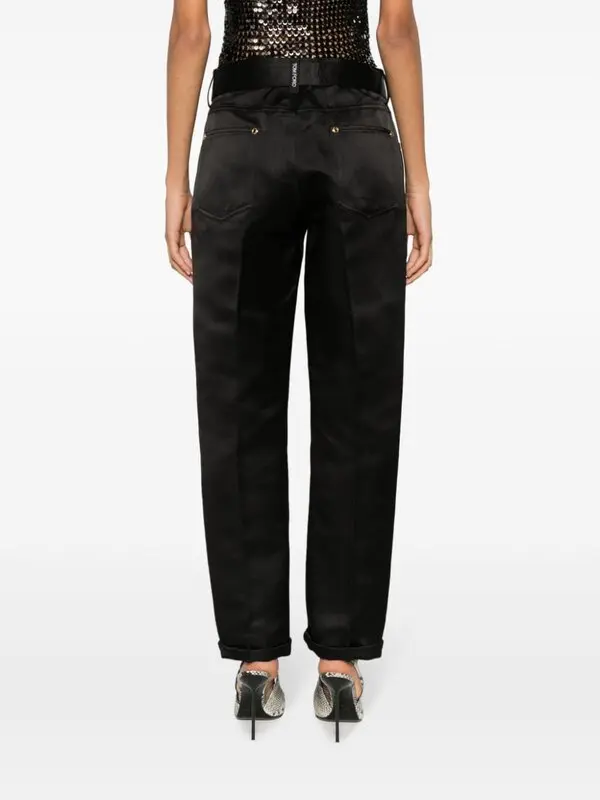 TOM FORD Duchesse-satin Silk Boyfriend Trousers