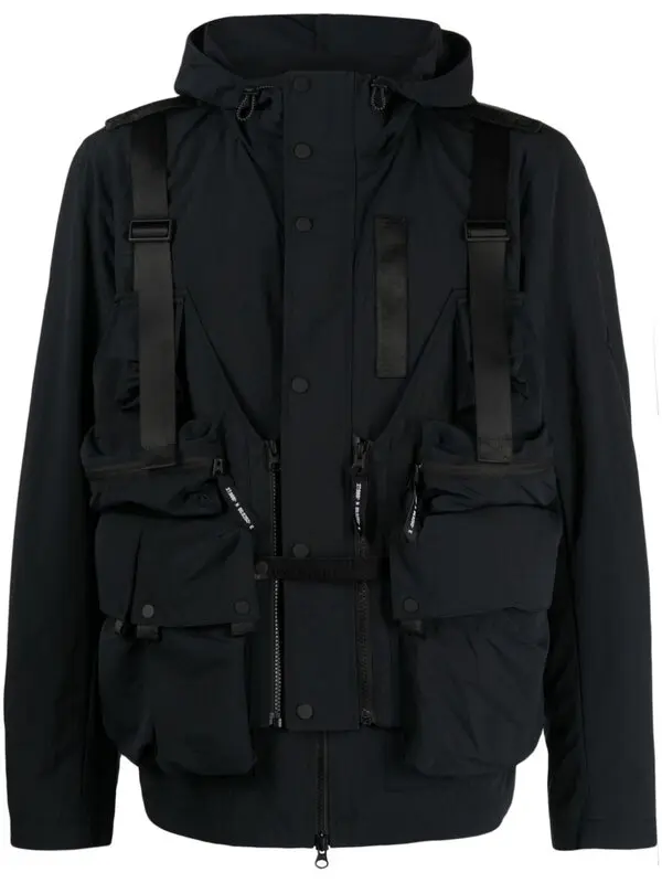 SPOONYARD Detachable-panel Hooded Jacket - Black