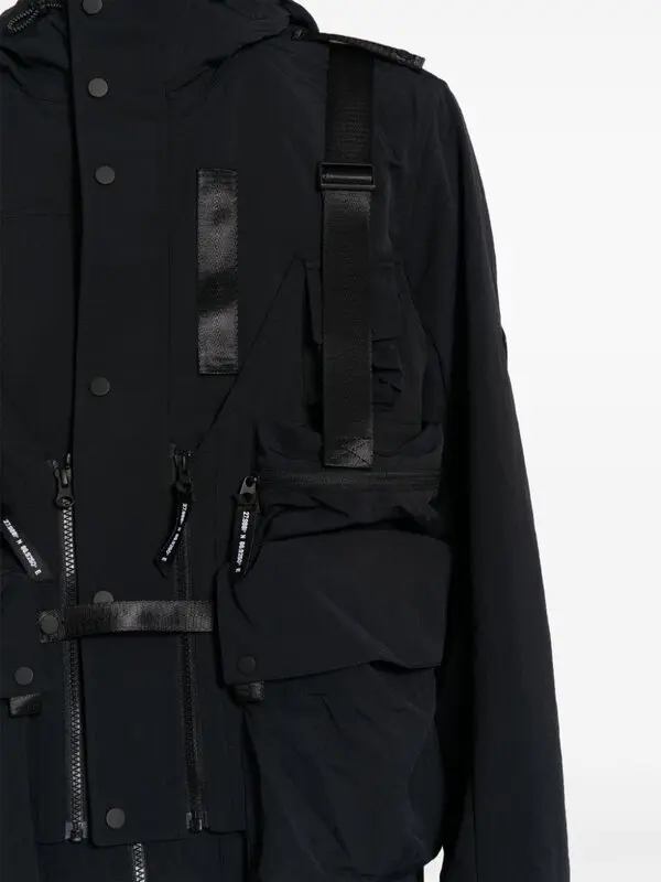 SPOONYARD Detachable-panel Hooded Jacket - Black