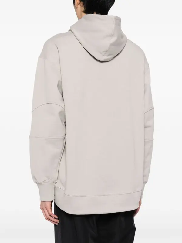 SPOONYARD Cotton Hoodie With Lace-up Detailing - Neutrals