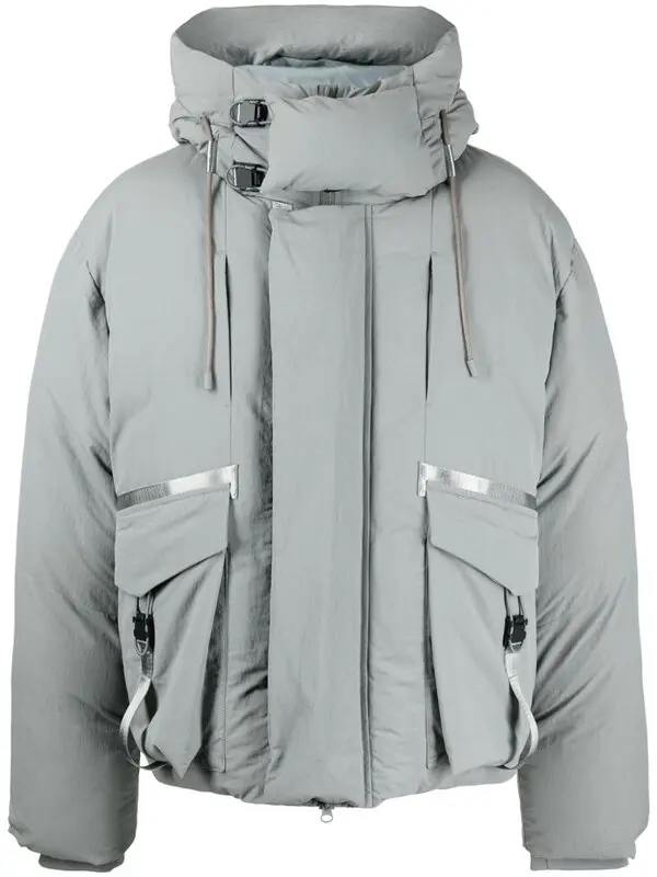 SPOONYARD Hooded Padded Jacket - Grey