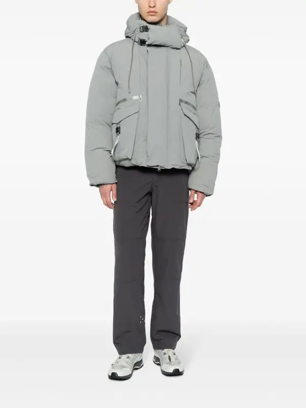 SPOONYARD Hooded Padded Jacket - Grey
