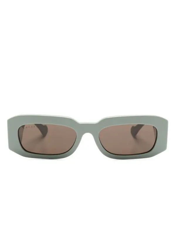 Gucci Rectangle-frame Sunglasses - Green