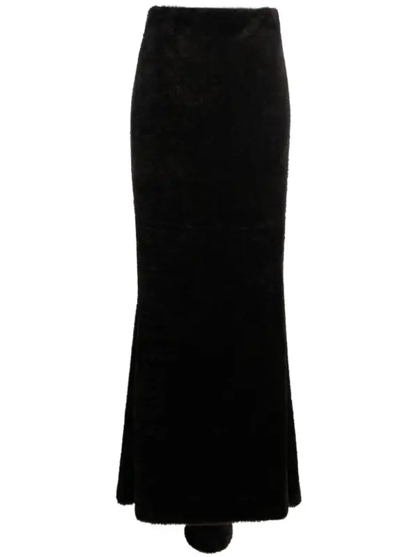 Andamane Faux-shearling Maxi Skirt