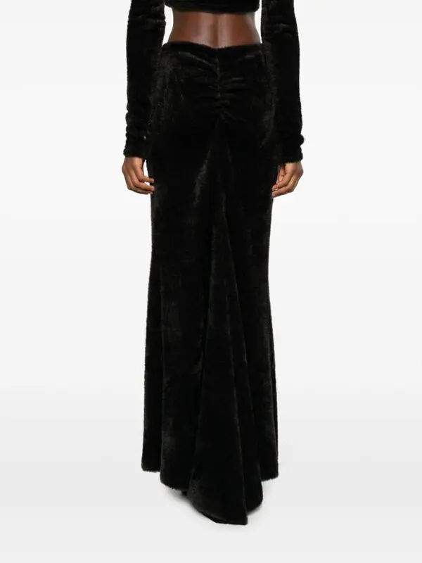 Andamane Faux-shearling Maxi Skirt