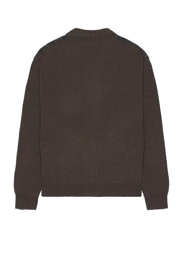 Thisisneverthat Velvet Knit Zip Polo In Brown - 66% Off | Editorialist