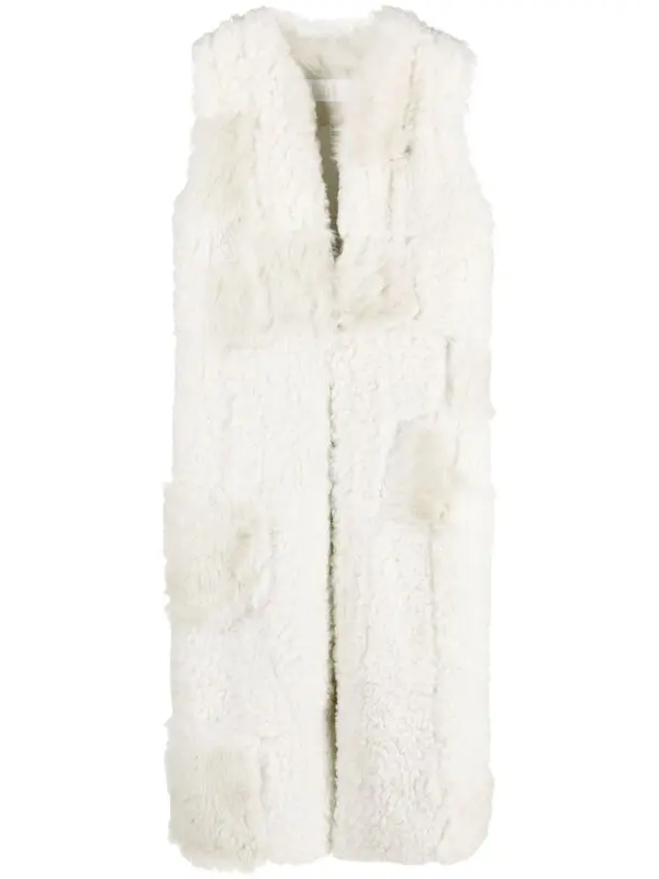 Chloé Patchwork Shearling Gilet