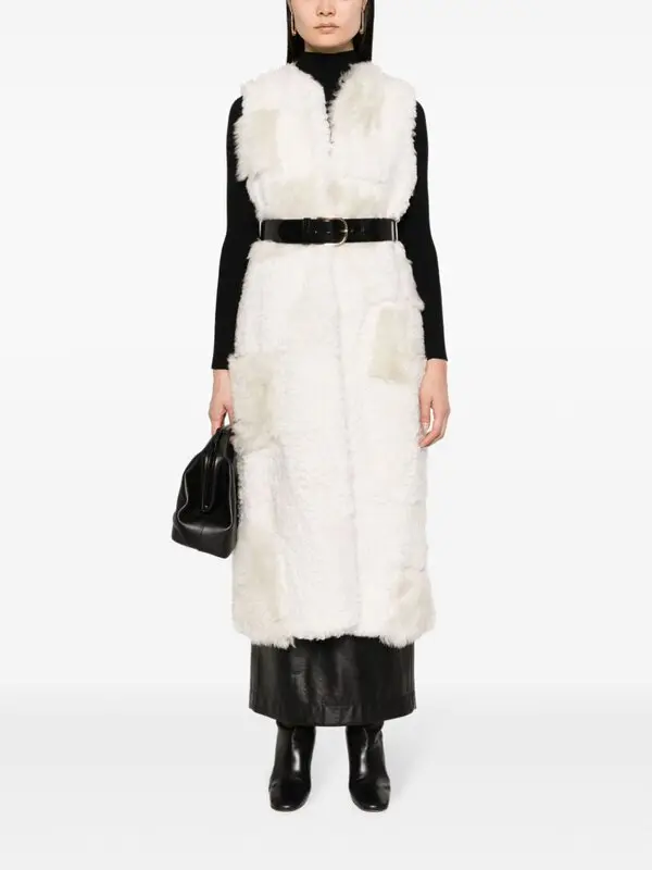 Chloé Patchwork Shearling Gilet