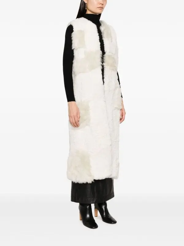 Chloé Patchwork Shearling Gilet