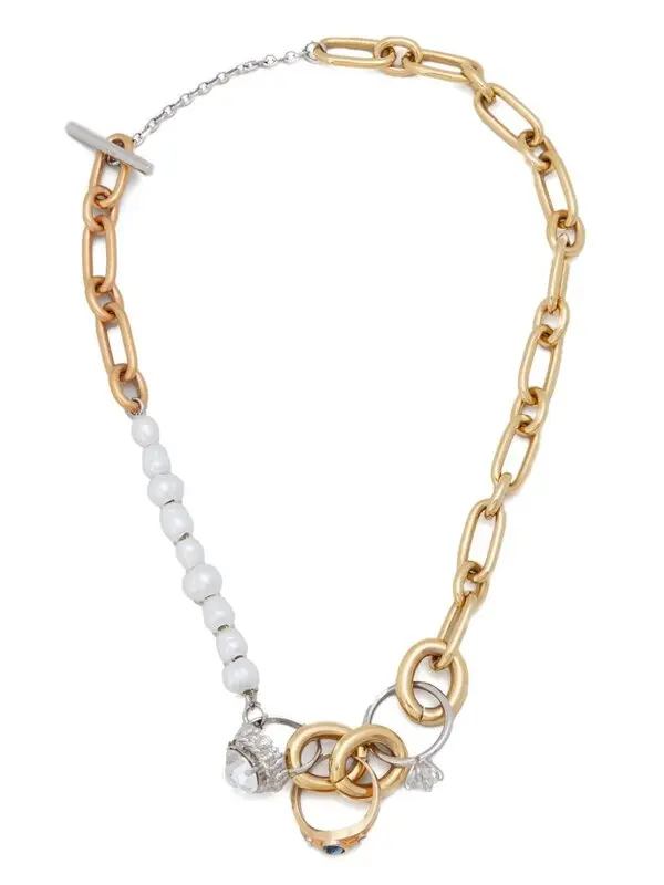 Marni Ring-embellished Chain Necklace - White