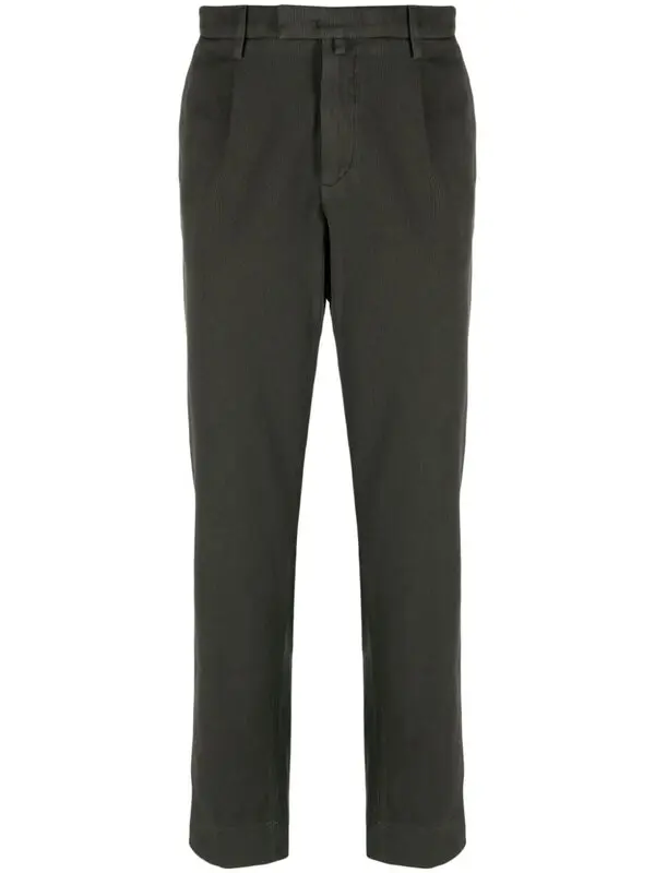 BRIGLIA 1949 Logo-patch Tapered Trousers - Green