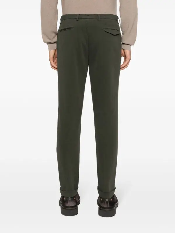 BRIGLIA 1949 Logo-patch Tapered Trousers - Green