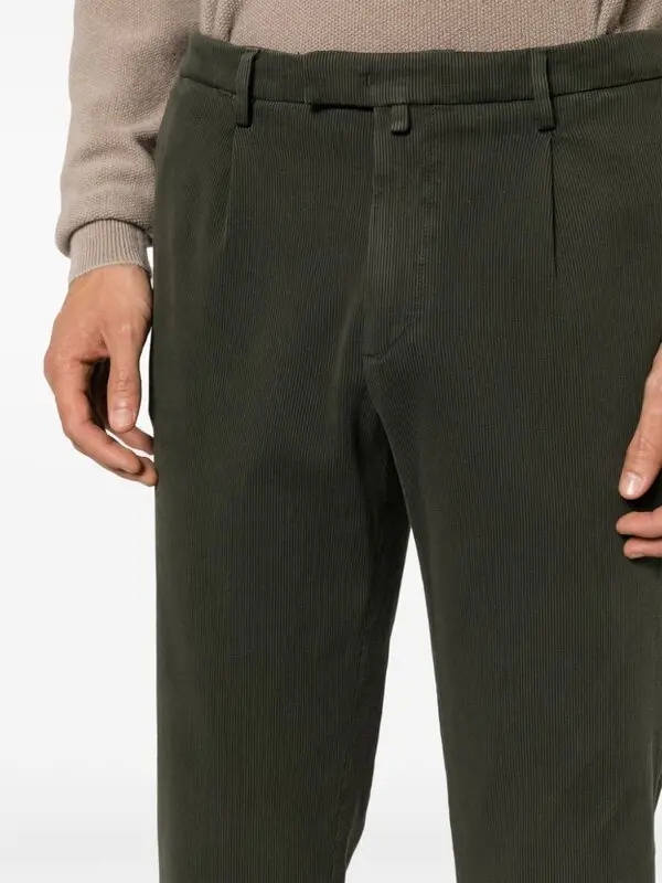 BRIGLIA 1949 Logo-patch Tapered Trousers - Green