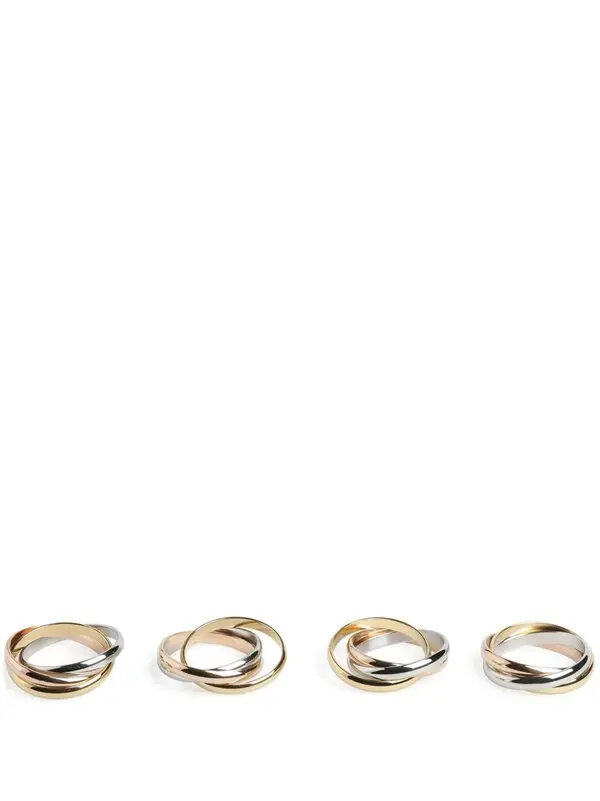 L'Objet Three Ring Napkin Ring Set - Silver