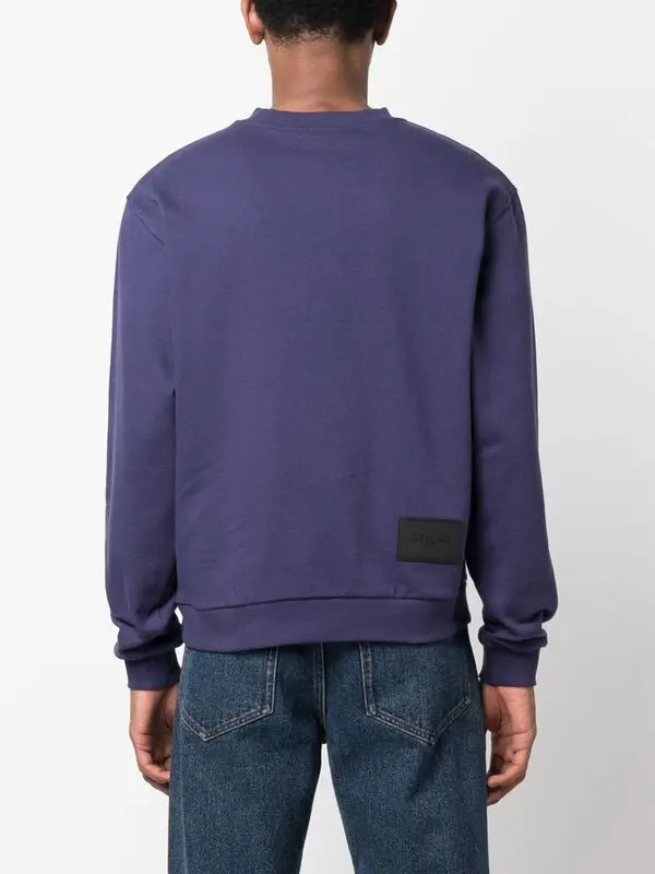 We11Done Logo-print Cotton Sweatshirt - Blue