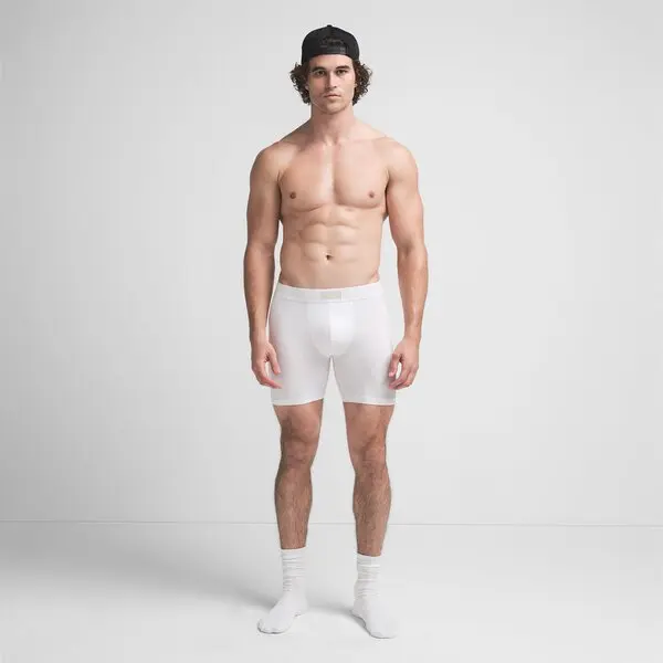 SKIMS Cotton 5 Inch Boxer Brief - Chalk